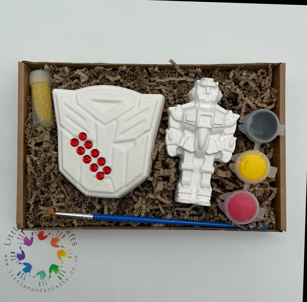 Paint Your Own Transformer Robot Craft Kit: Handmade Plaster Shapes - Etsy