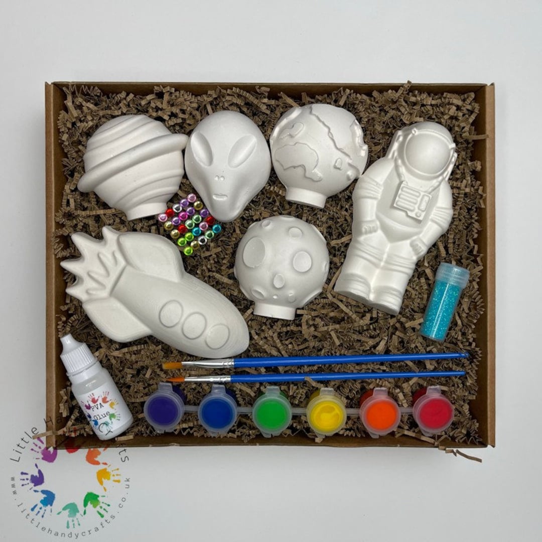 Paint Your Own OUTER SPACE Kids Craft Gift Box Painting Kit ~ Children ...