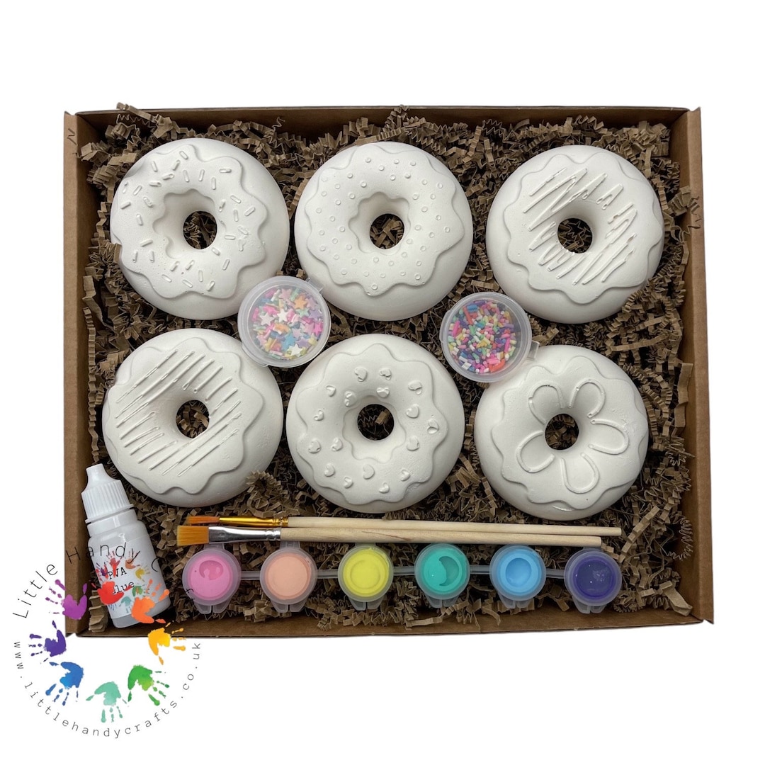 Paint Your Own Donuts Kids Craft Box Painting Kit Large | Children’s ...