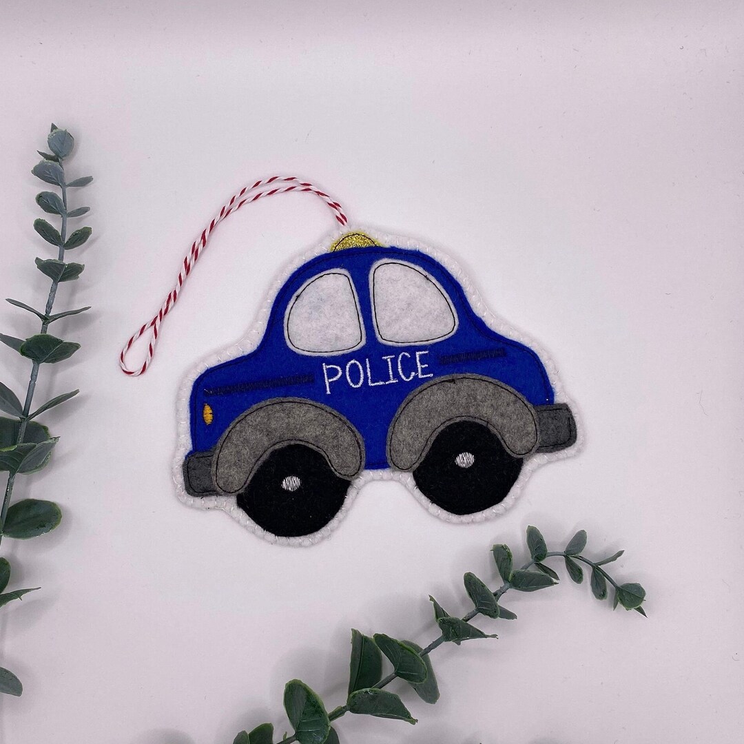 Personalised Handmade Felt Police Car Money Wallet, Gift Card Holder ...