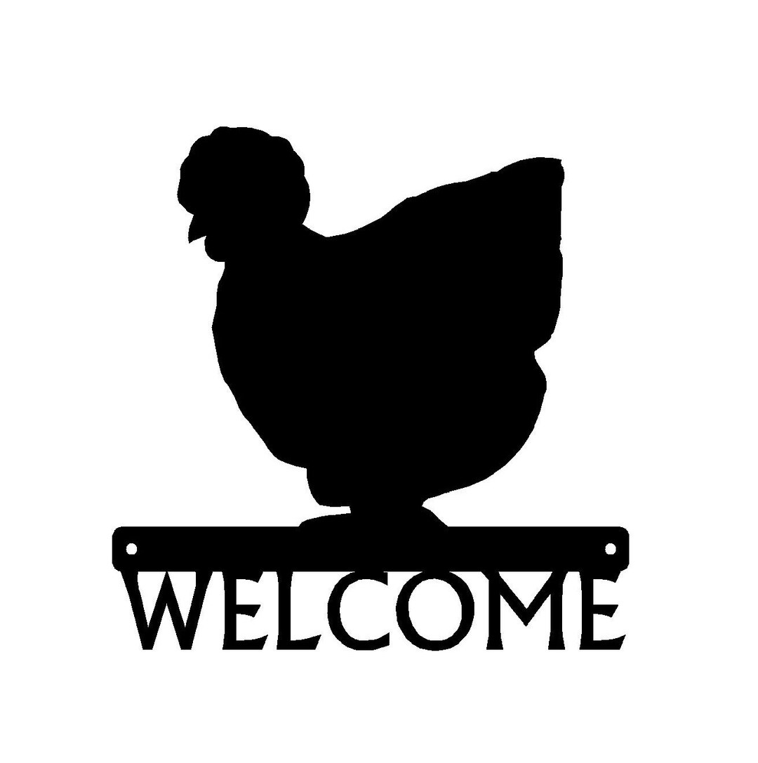Silkie #2 Chicken Welcome Sign - Metal -12 Inches Wide - Etsy