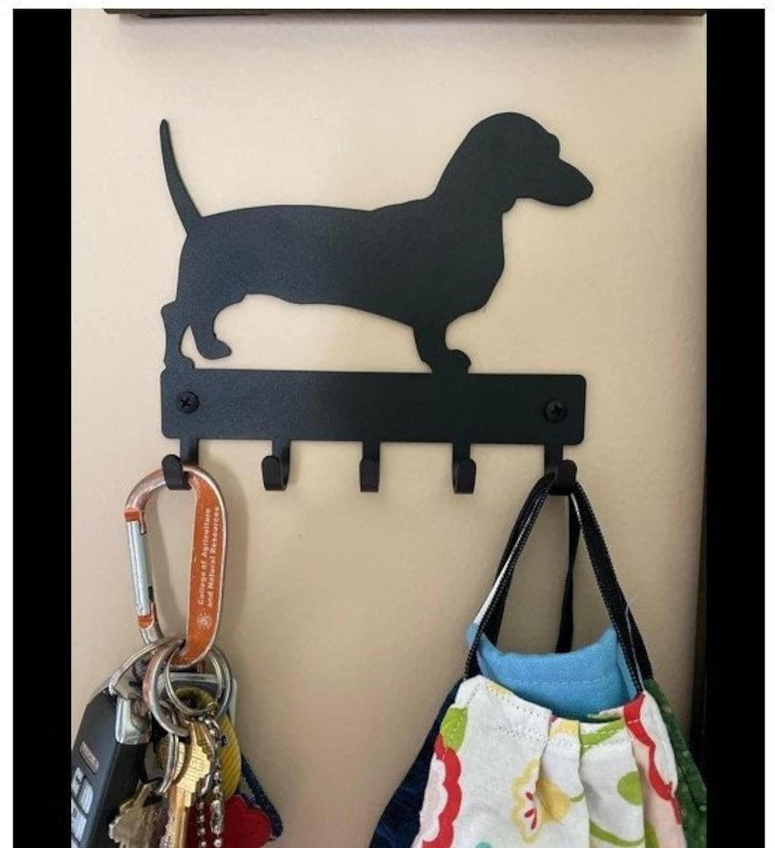 Dachshund Key Rack Hanger/ Dog Leash Hooks Metal Art 6 - Etsy