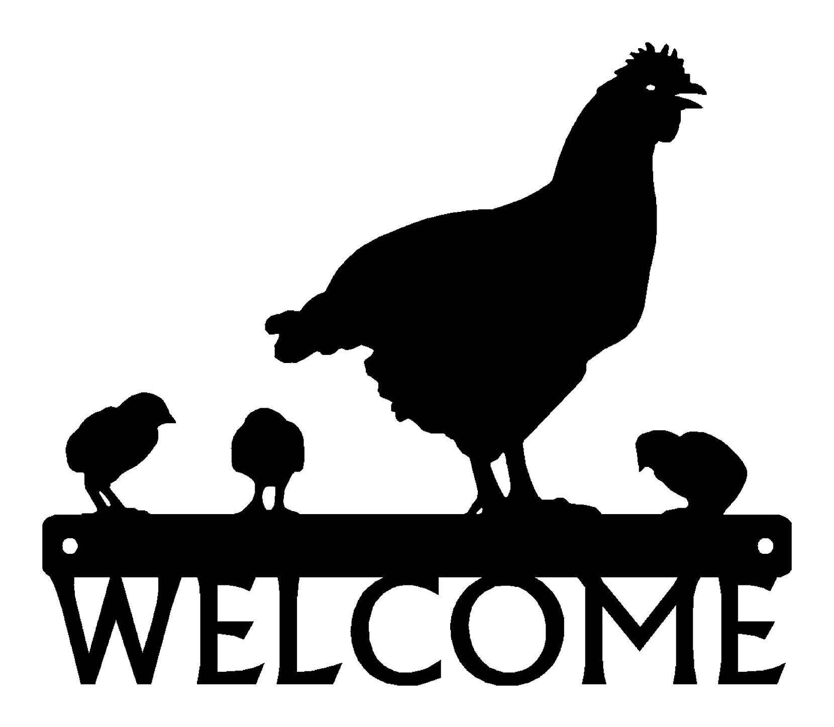 Hen and Chicks Farm Welcome Sign Metal 12 Inches Wide - Etsy
