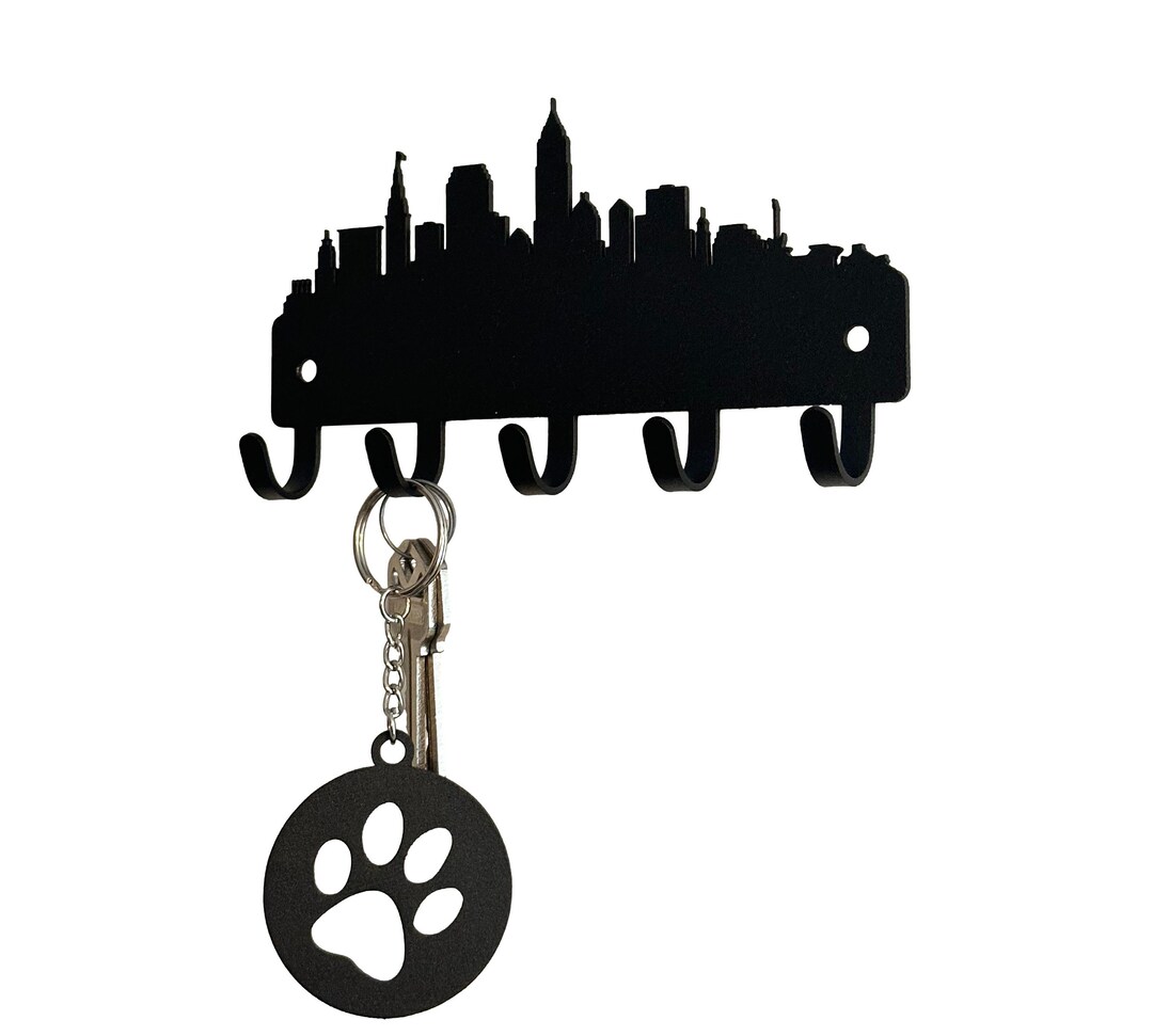 Cleveland Ohio City Skyline Key Holder Wall Mounted Made in the USA ...