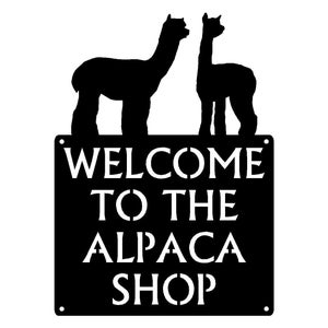 Alpaca Shop - Farm and Store Welcome Sign - Metal - 12 Inches Wide - Etsy
