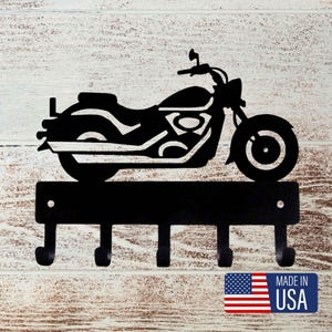 Cruiser Motorcycle 12 (sm) Key Rack Hanger/ Leash Hooks - Metal -6 ...