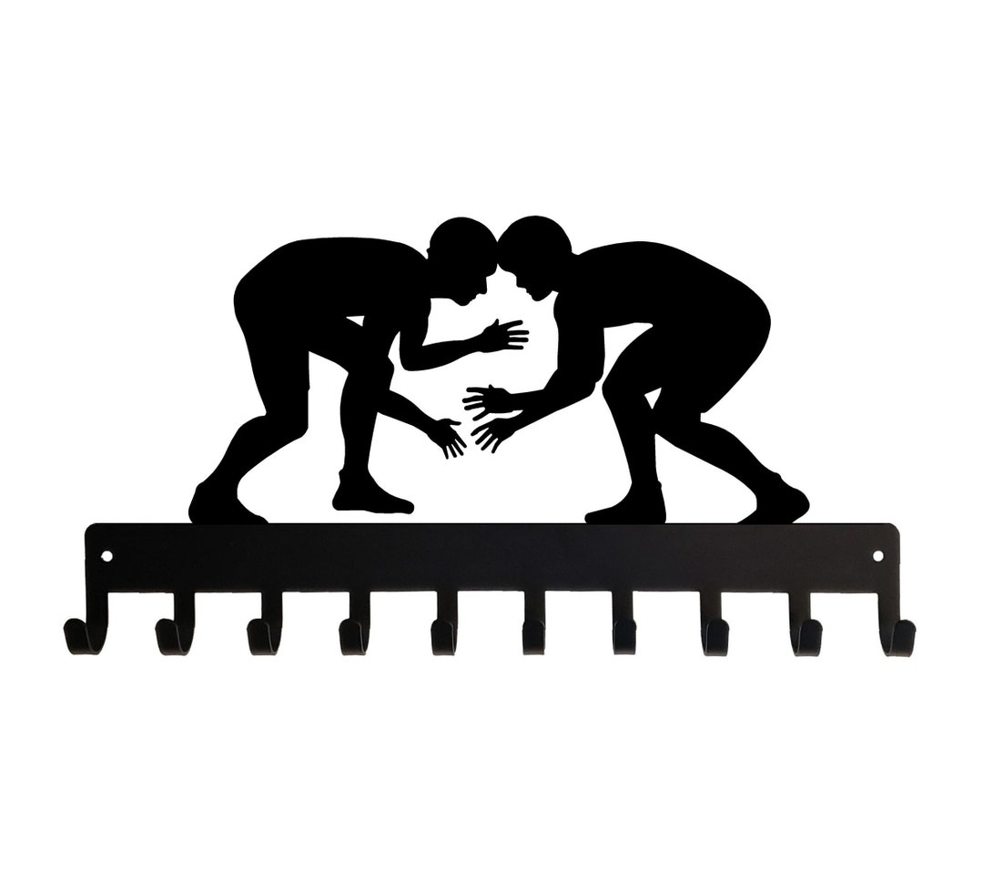 Wrestlers Wrestling Sport Medal & Ribbon Hanger - 10 Hooks - Gifts ...