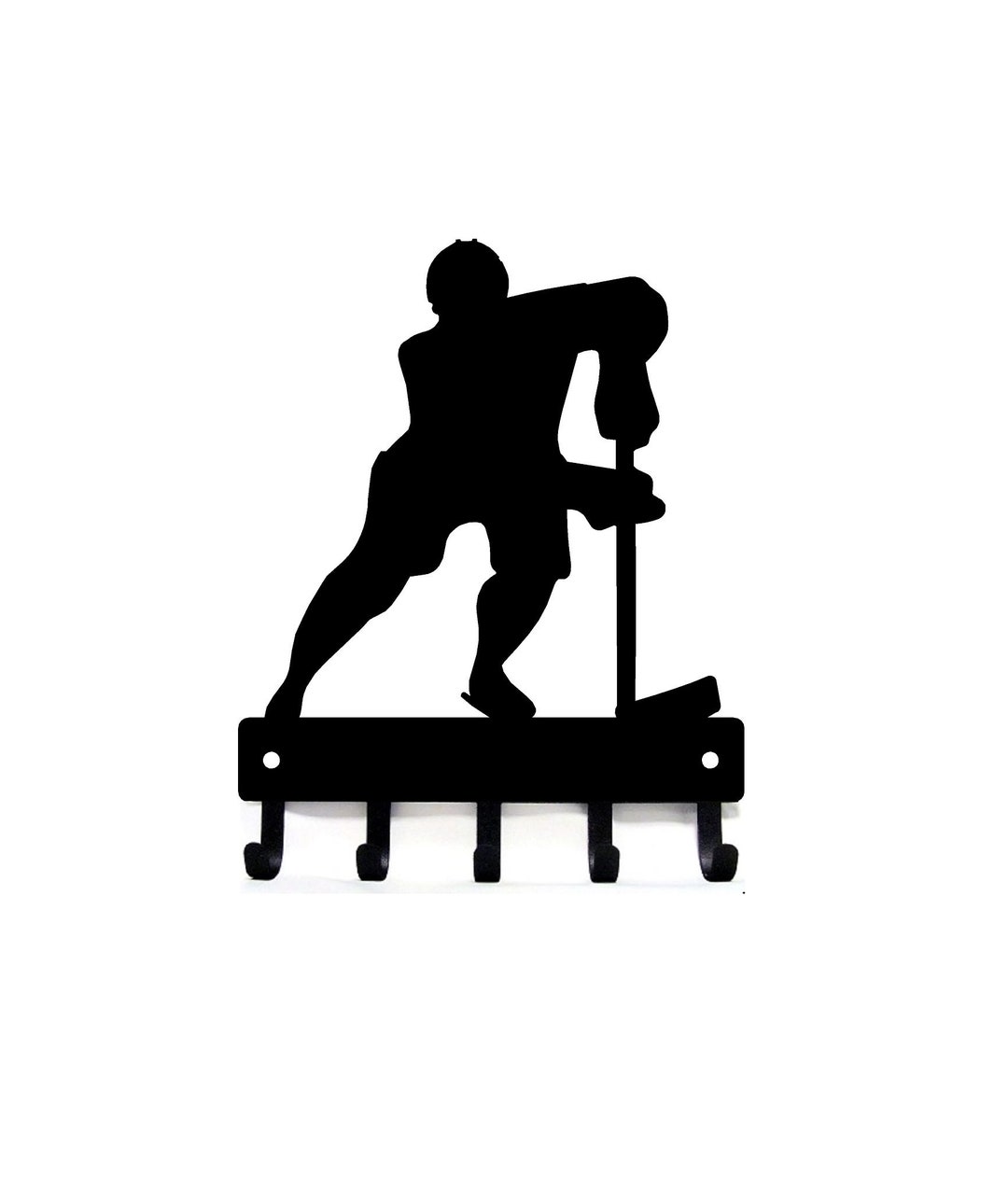 Ice Hockey Key Rack: Metal Hanger With 5 Hooks, 6-inch Wide - Etsy