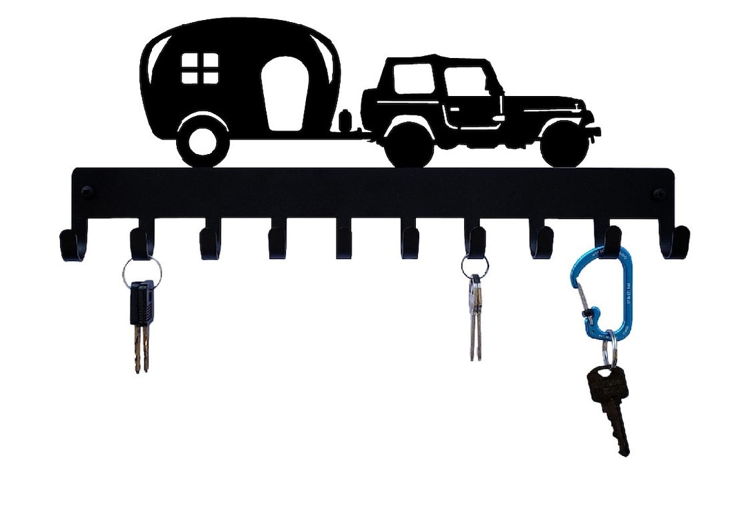 4x4 Off-road & Camper XL Key Rack/ Hanger With 10 Hooks - 14.5 Inch ...