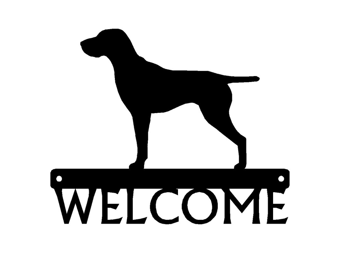 German Shorthair Pointer GSP Standing Dog Welcome Sign - Metal -12 ...