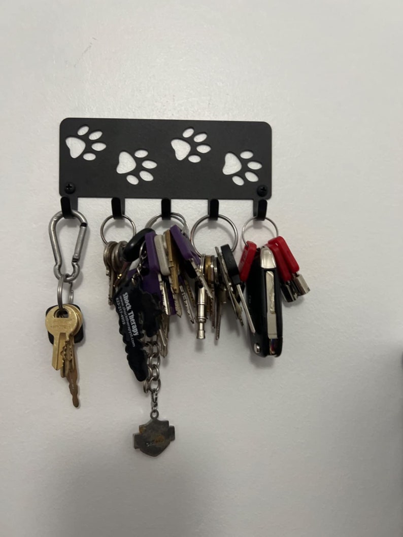 Walking Dog Paws Key Rack Hanger/ Leash Hooks Metal Made - Etsy