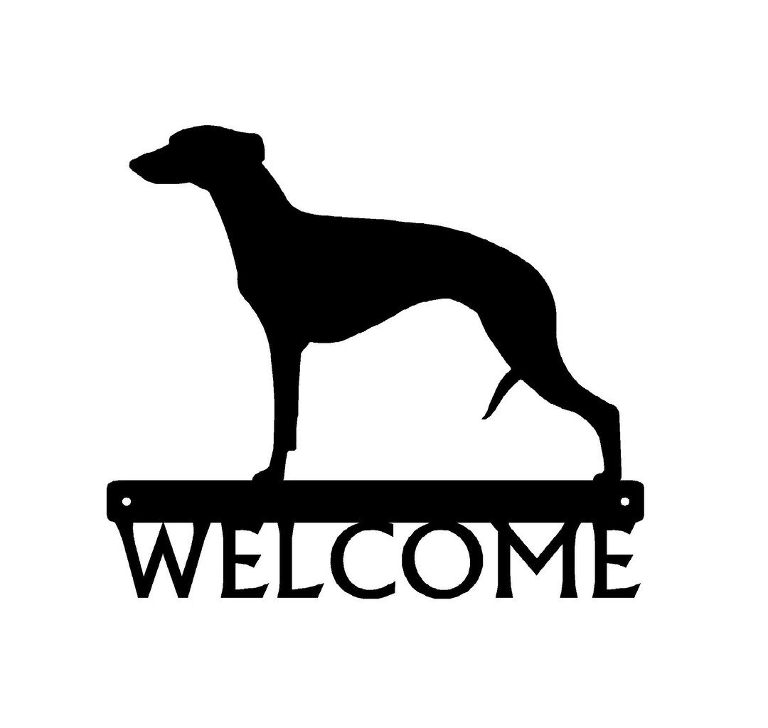 Whippet Welcome Sign - Metal -12 Inches Wide - Made in USA - Etsy