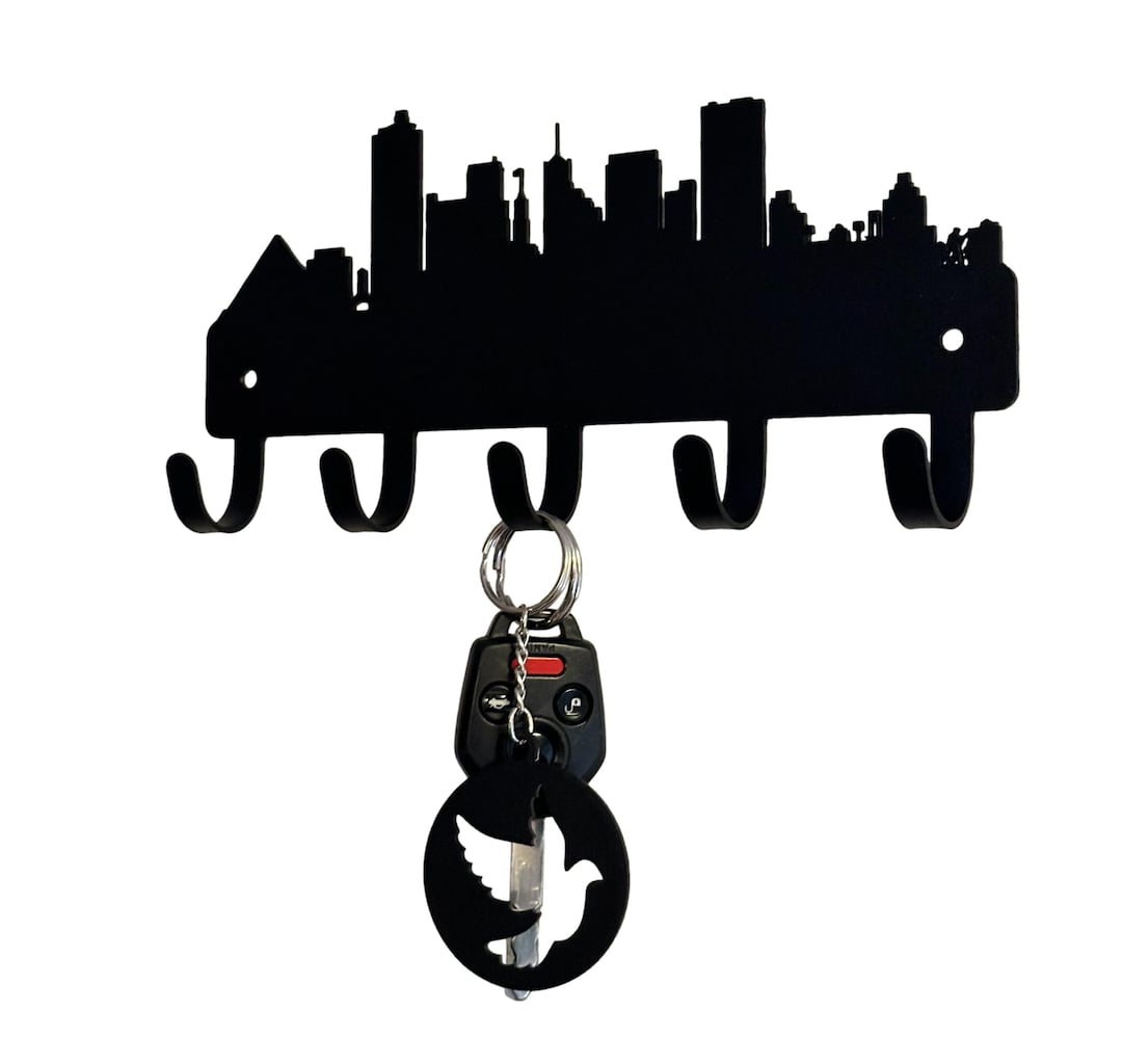 Memphis City Skyline (LG) Key Holder - Wall Mounted - Made in the USA ...