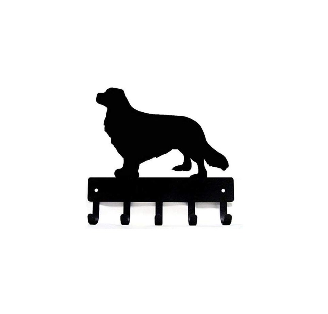 Cavalier King Charles Spaniel Leash Hanger: Metal Dog Key Rack, 6-inch ...
