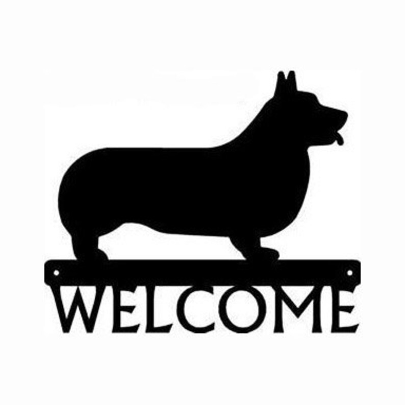 Corgi Dog Welcome Sign Metal 12 Inches Wide Made in the - Etsy