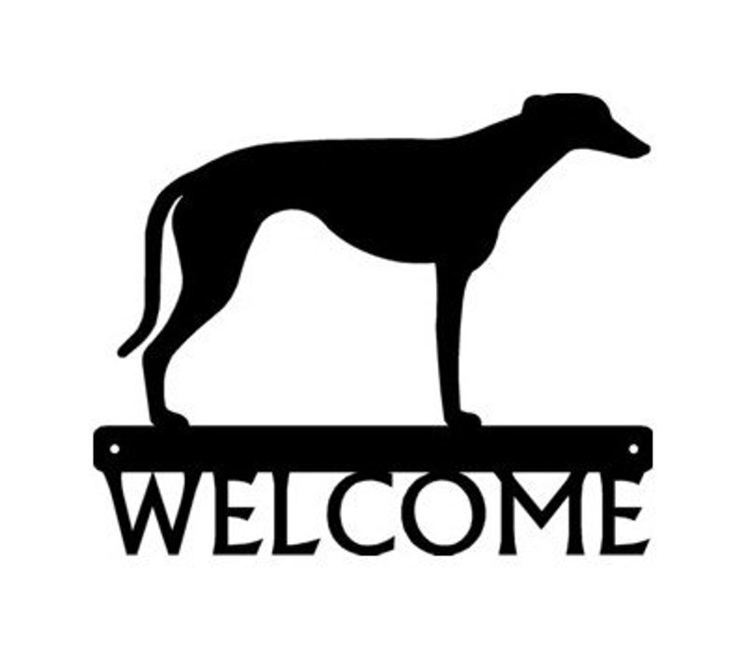 Greyhound Dog Welcome Sign Metal 12 Inches Wide Made in the USA - Etsy