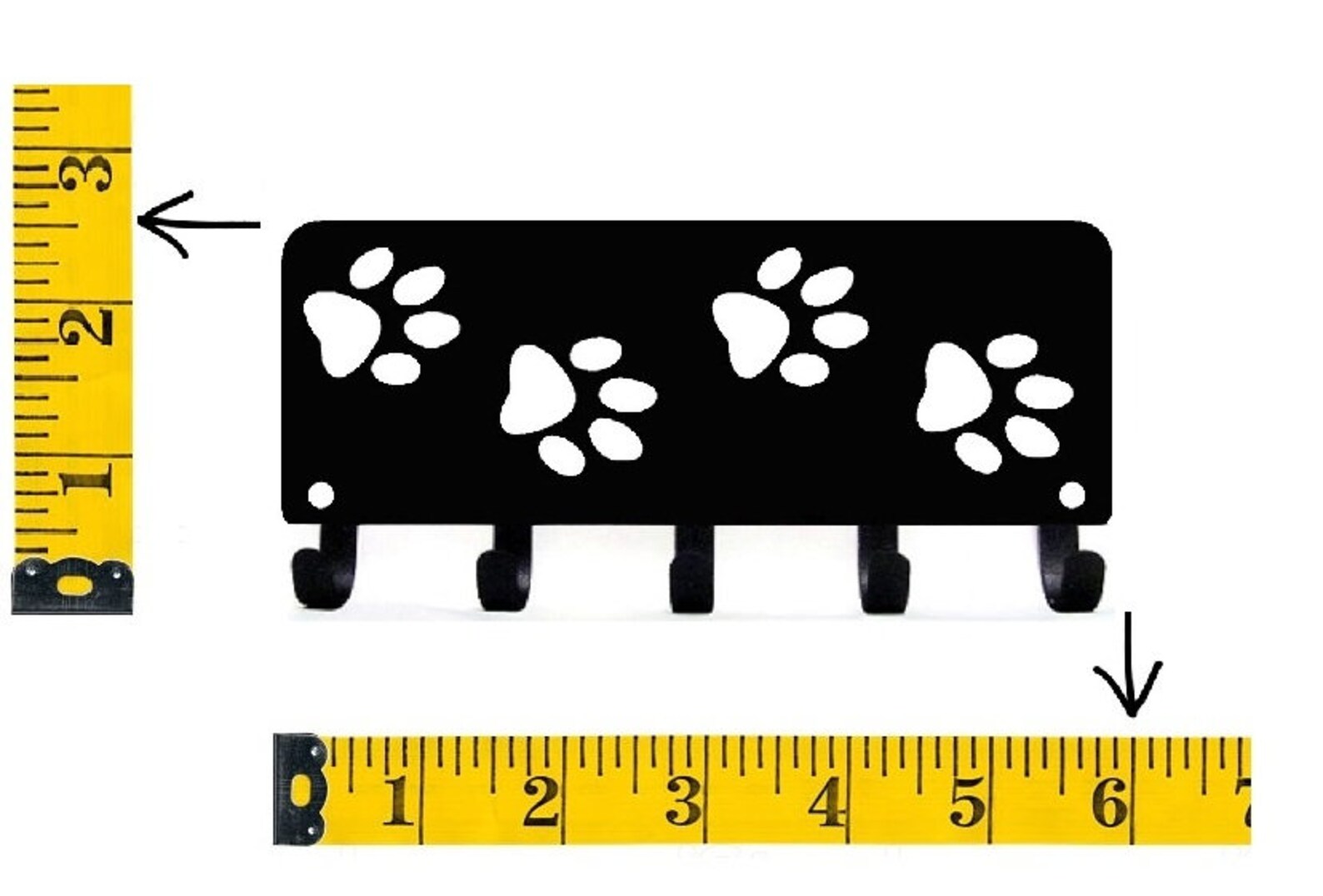 Walking Dog Paws Key Rack Hanger/ Leash Hooks Metal Made - Etsy