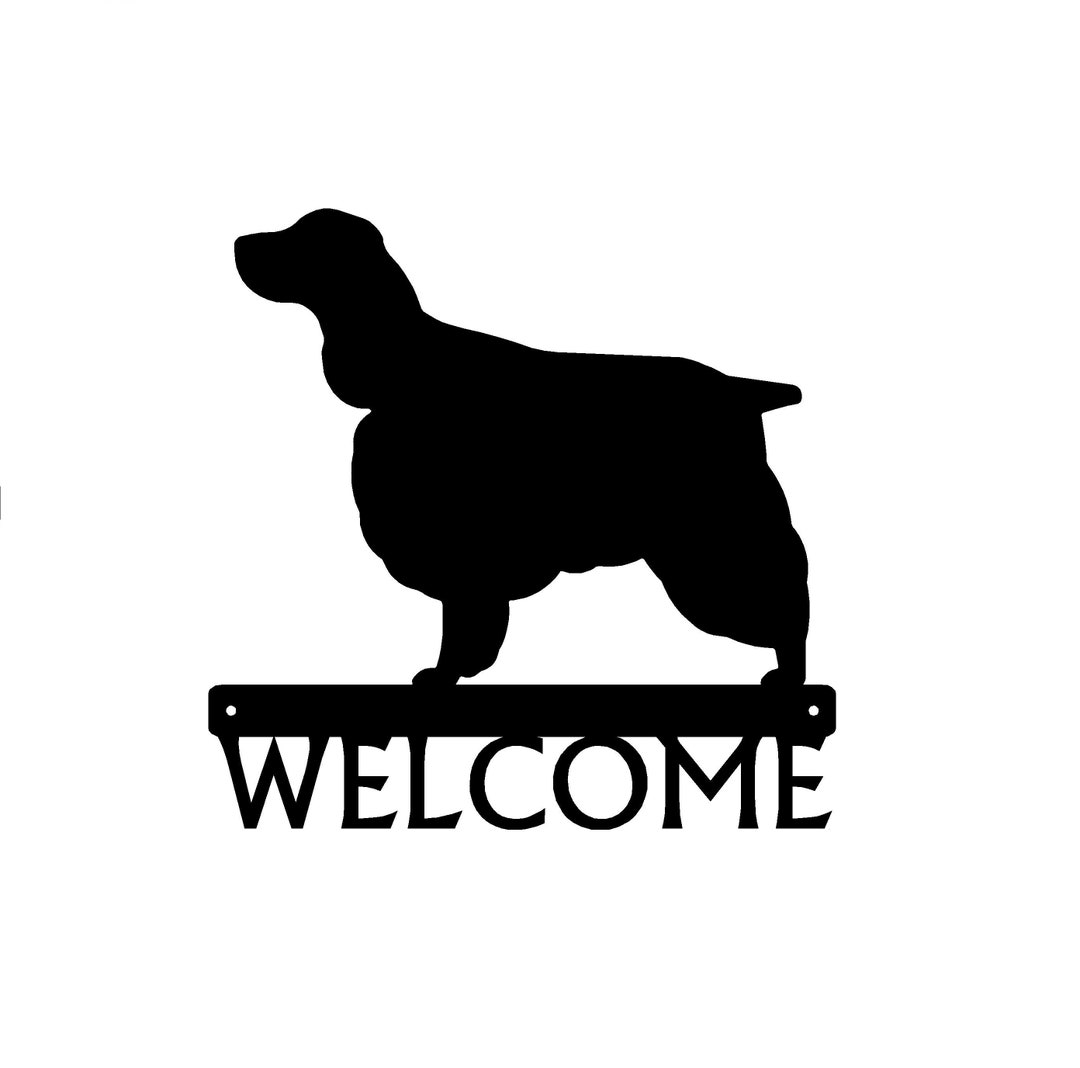 English Springer Spaniel Welcome Sign - Metal -12 Inches Wide - Made in ...