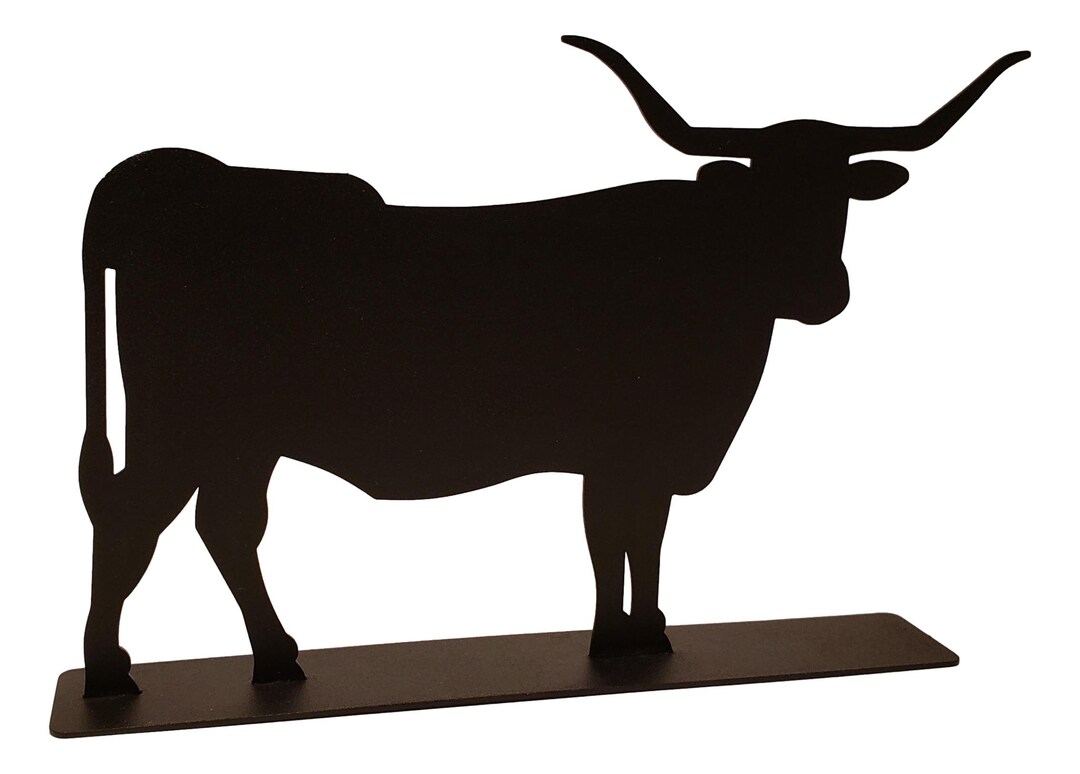Texas Longhorn Steer Table Centerpiece or Metal Shelf Sitter - Made in ...