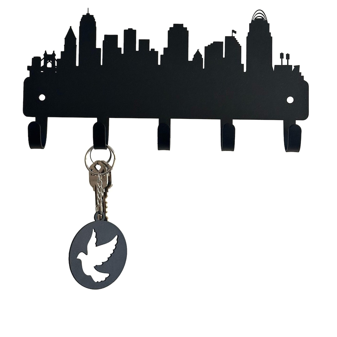 Cincinnati Ohio City Skyline Key Holder Wall Mounted Made in the USA ...