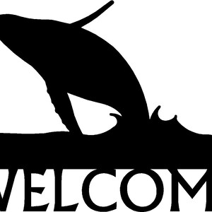 Humpback Whale Welcome Sign - Metal -12 Inches Wide - Etsy