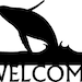 Humpback Whale Welcome Sign - Metal -12 Inches Wide - Etsy