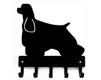 Cocker Spaniel sm Key Rack Hanger/ Dog Leash Hooks Metal | Etsy