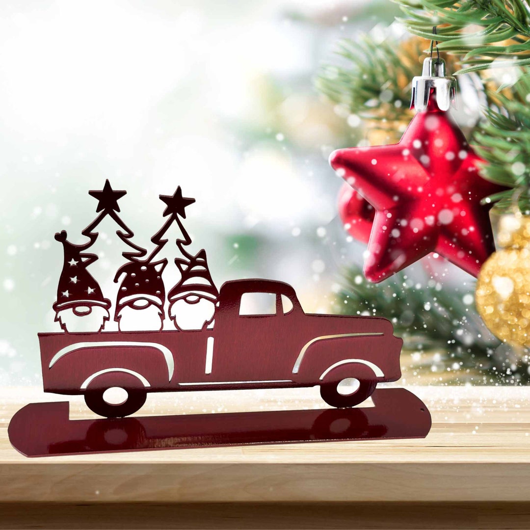 Holiday Gnomes in a Vintage Pickup Truck | Made in the USA - Etsy