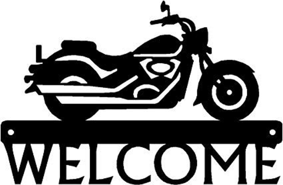 Motorcycle 12 Cruiser Welcome Sign Metal 12 Inches Wide | Etsy