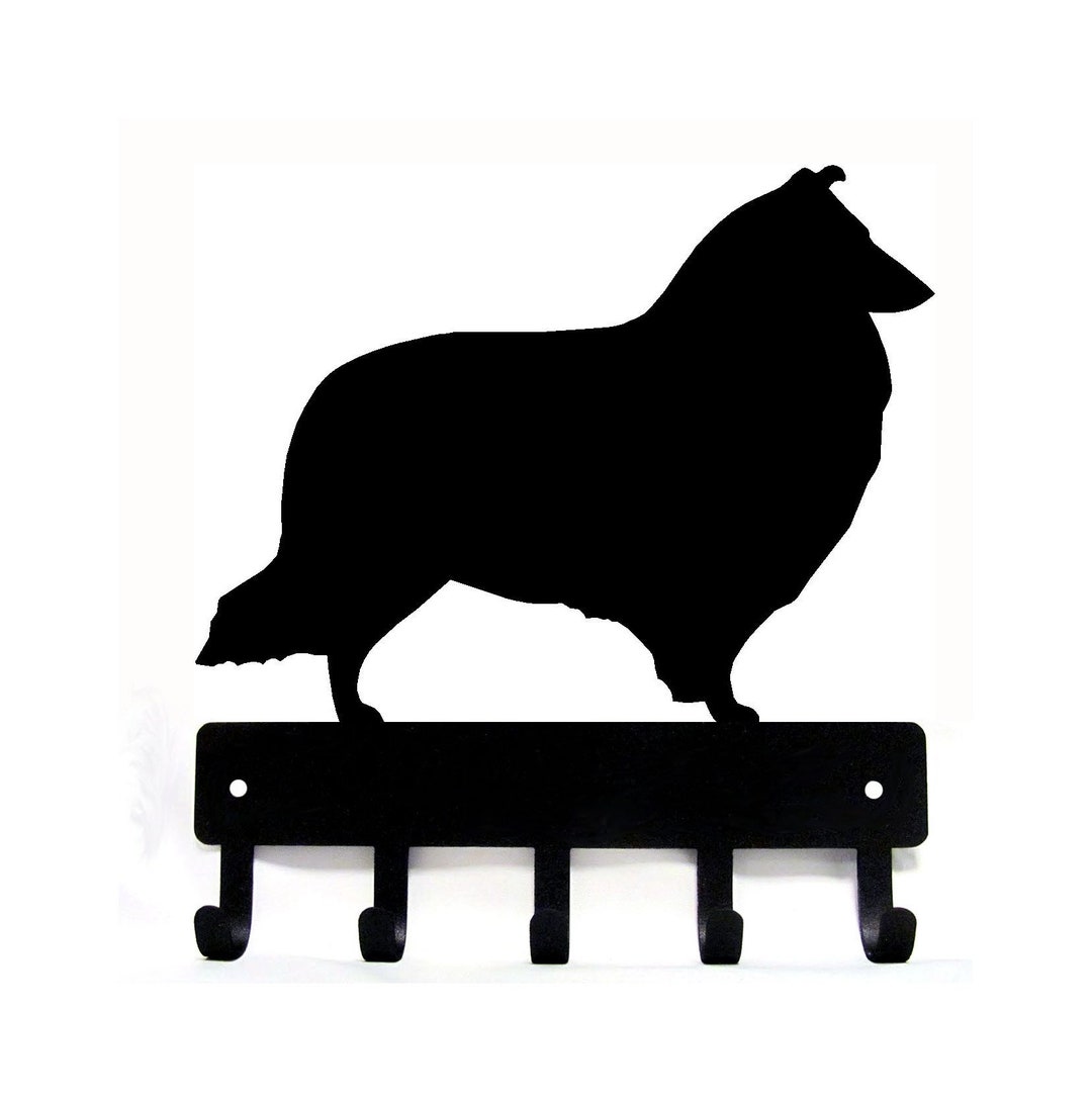 Shetland Sheepdog - Sheltie (lg) Key Rack Hanger/ Leash Hooks - Metal ...