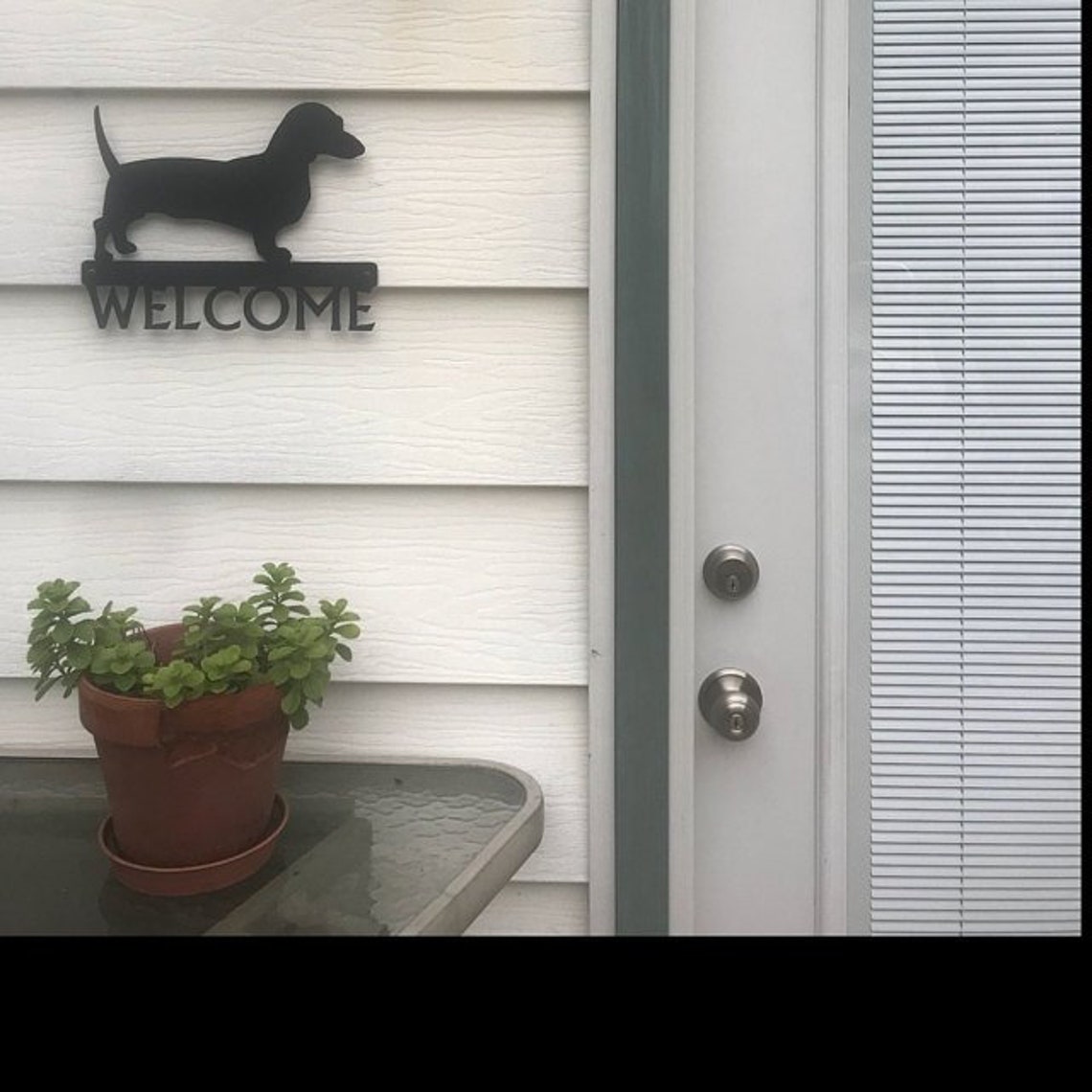 Dachshund Dog Welcome Sign Metal 12 Inches Wide - Etsy