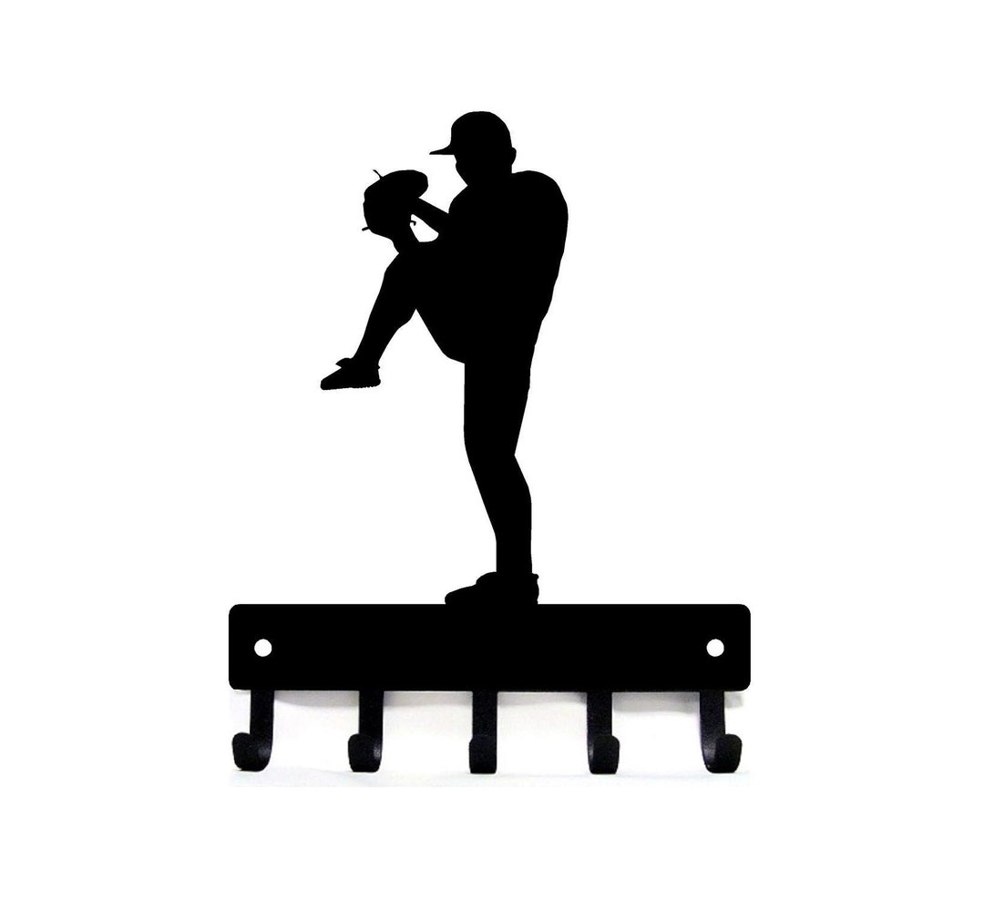 Baseball Pitcher Key Rack: Metal Storage Hanger, Made in USA, 6-inch ...