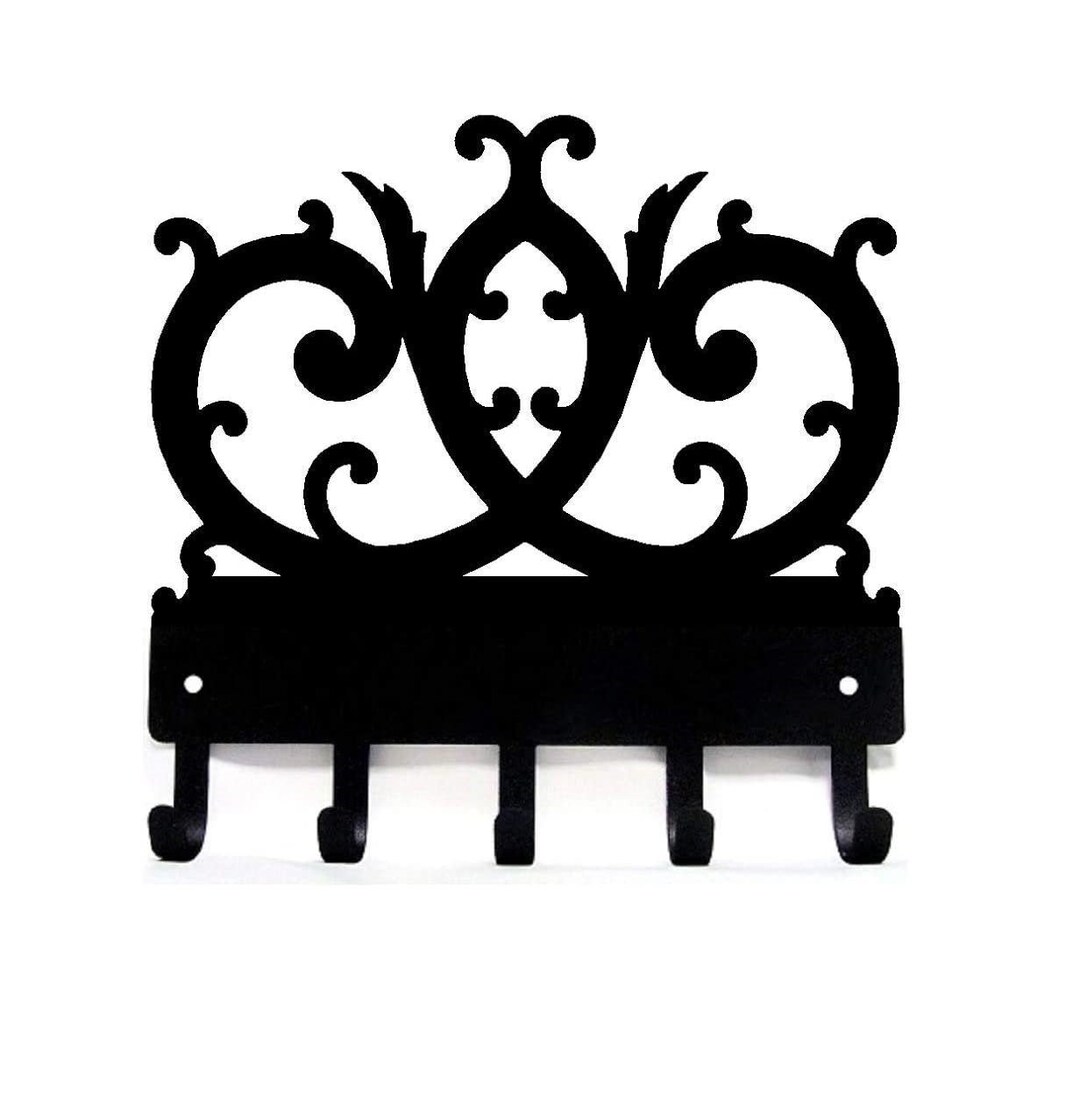 Scroll Work K05 (sm) Decorative Key Rack Hooks -small 6 Inch Wide- Made ...