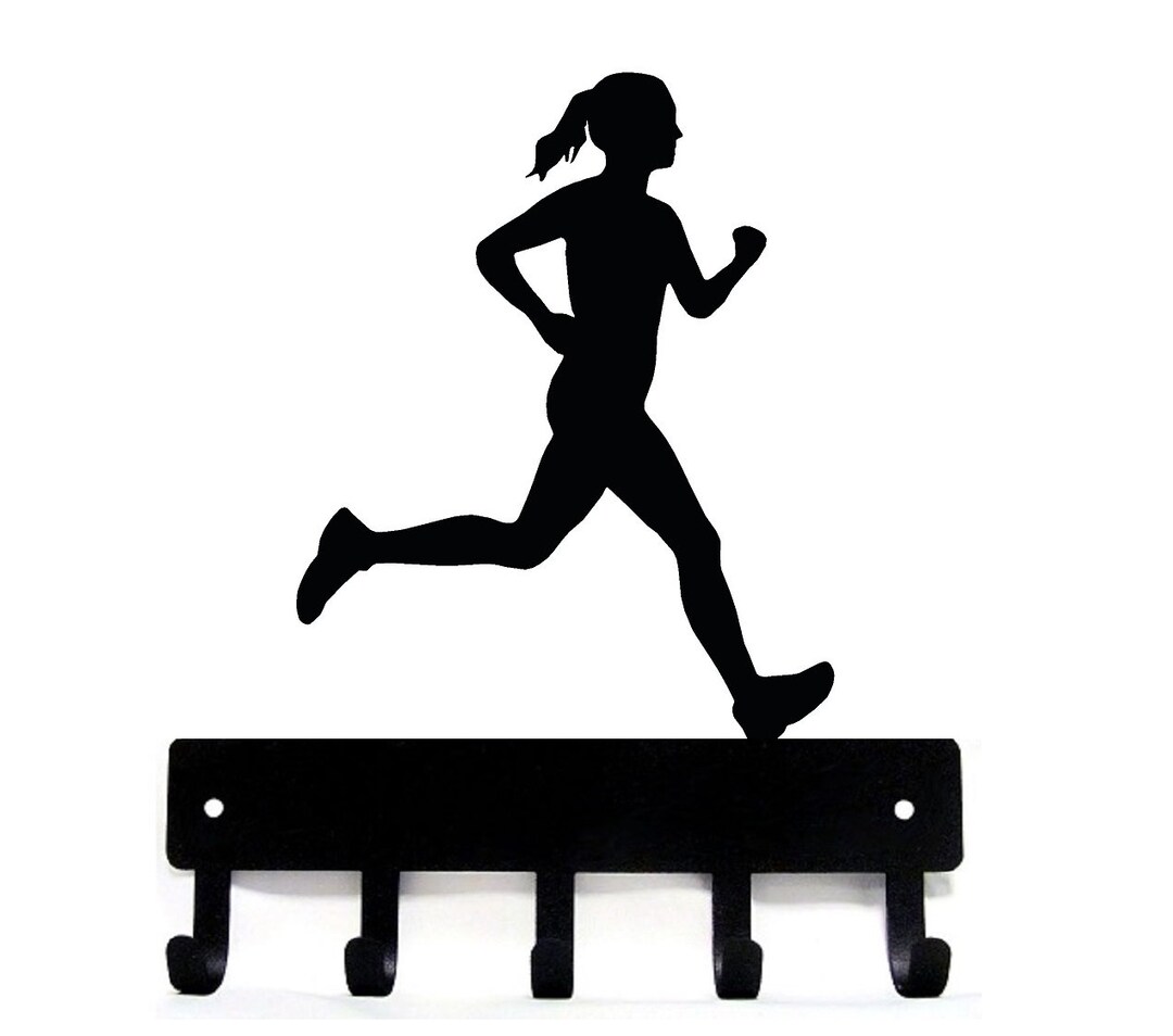 Runner #1 (sm) Key Rack Hanger - Storage Hooks - Metal - 6 Inches Wide ...