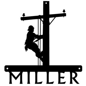 Lineman Welcome Sign 12 Inches - Custom Name Option - Made in USA - Etsy