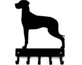Great Dane Sm natural Ears Dog Leash Hanger/ Key Rack/ Hooks - Etsy