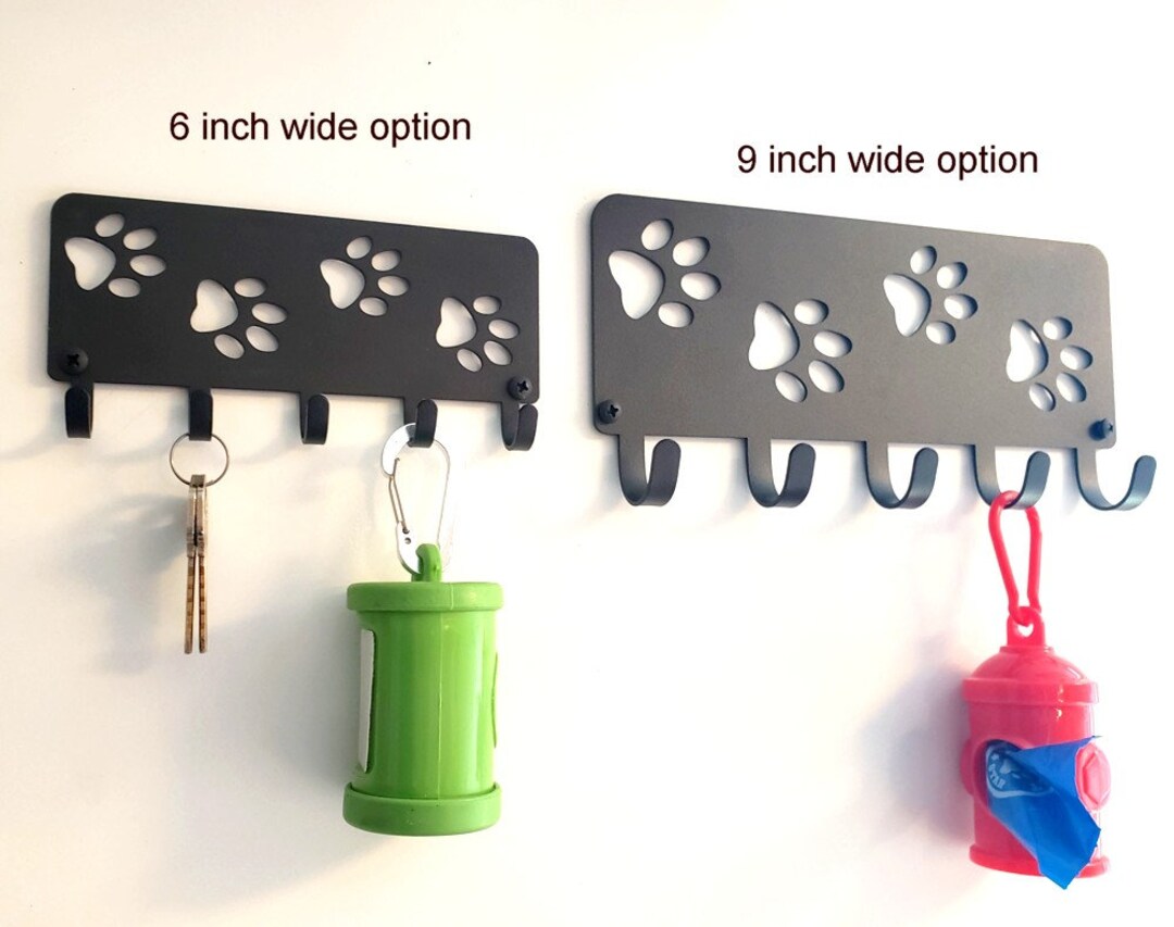 Walking Dog Paws Key Rack Hanger/ Leash Hooks Metal Made in the USA - Etsy