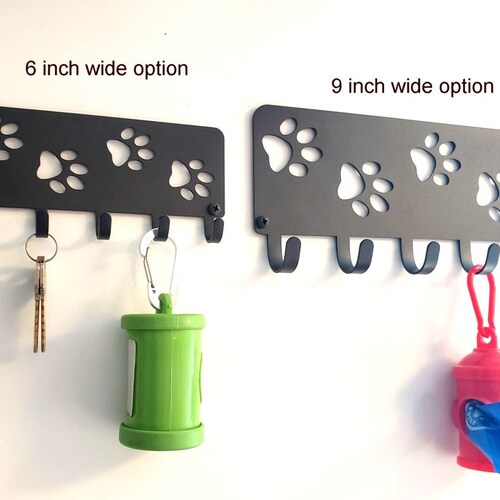 Walking Dog Paws Key Rack Hanger/ Leash Hooks Metal Made | Etsy