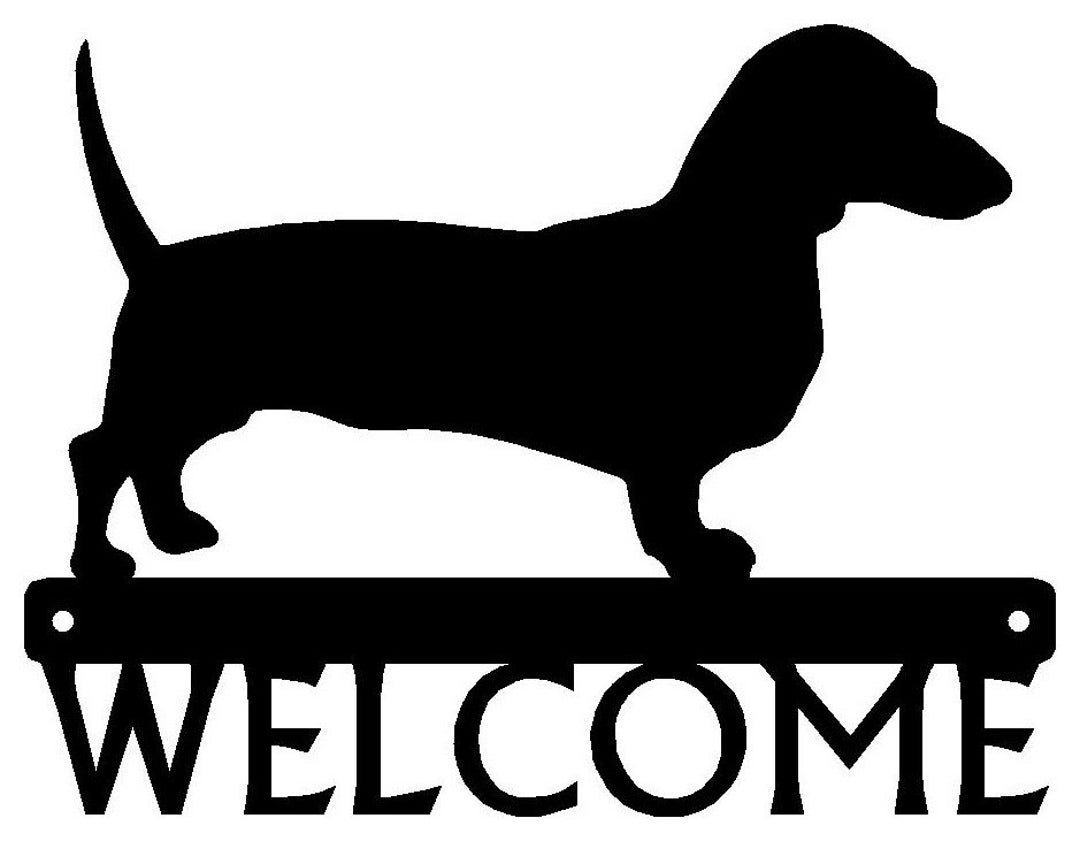 Dachshund Dog Welcome Sign - Metal -12 Inches Wide - Etsy