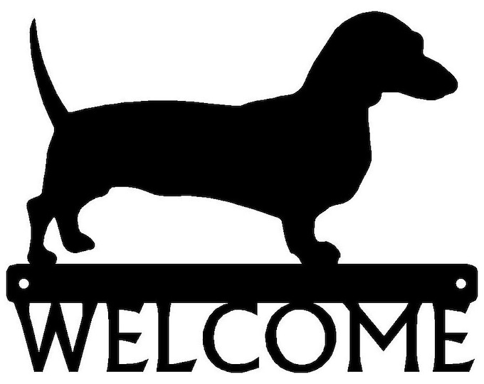 Dachshund Dog Welcome Sign Metal 12 Inches Wide | Etsy