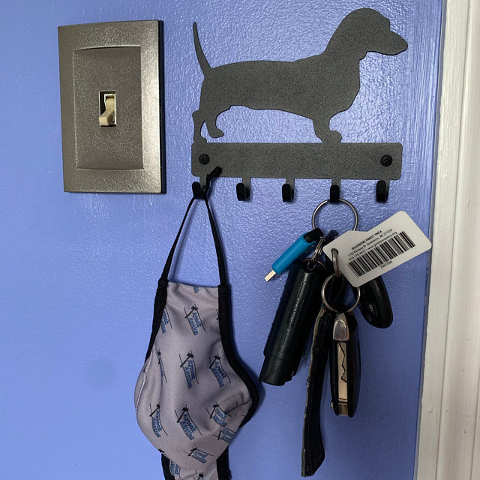 Dachshund Key Rack Hanger/ Dog Leash Hooks Metal Art 6 - Etsy