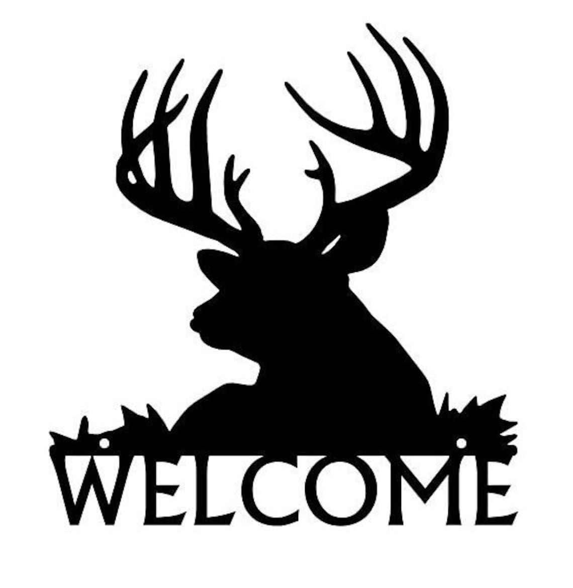 Buck Deer Welcome Sign Metal 12 Inches Wide Made in the - Etsy