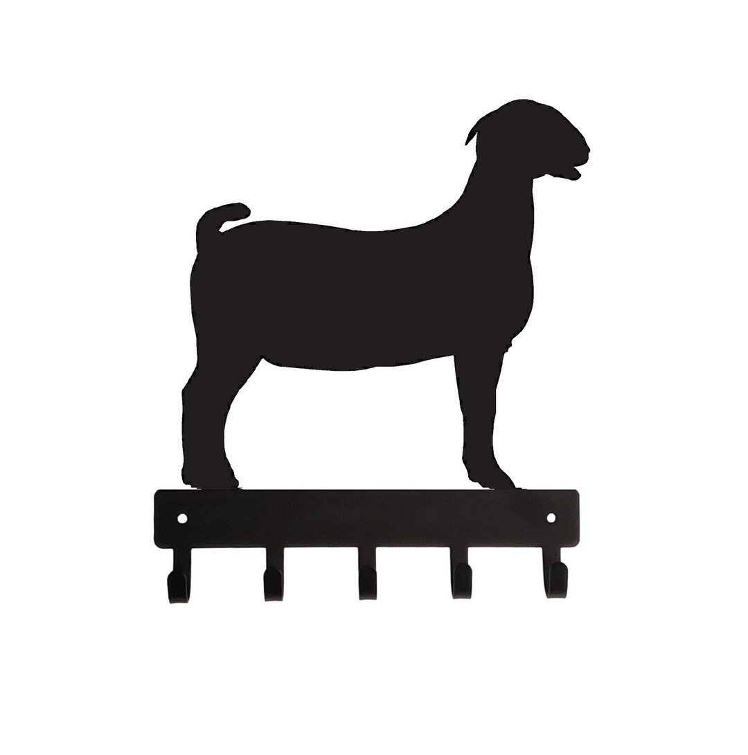 Boer Goat (SM) Key Hanger - Farm Country Decor Metal - 6 Inches Wide ...