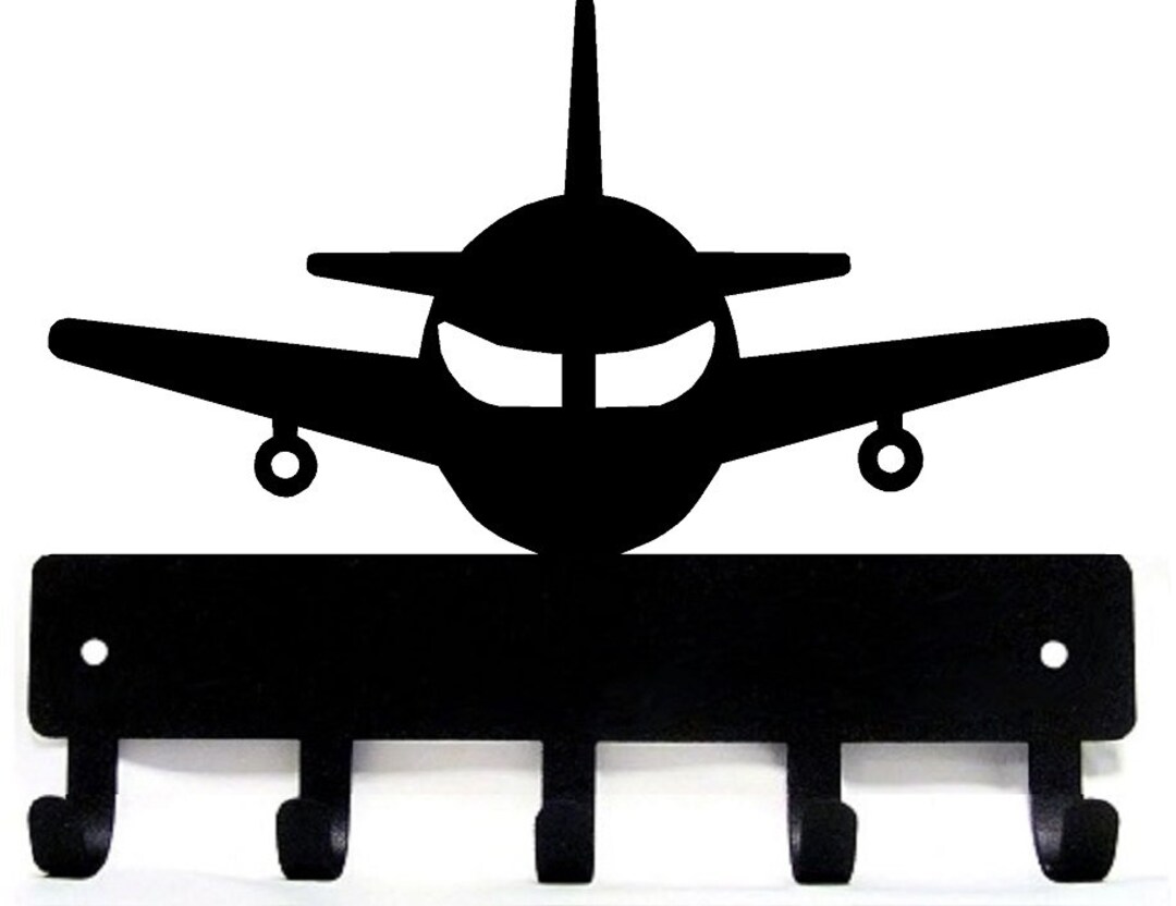 Airplane (small) Key Rack/ Hooks - 6 Inch Wide - Made in the USA - Etsy