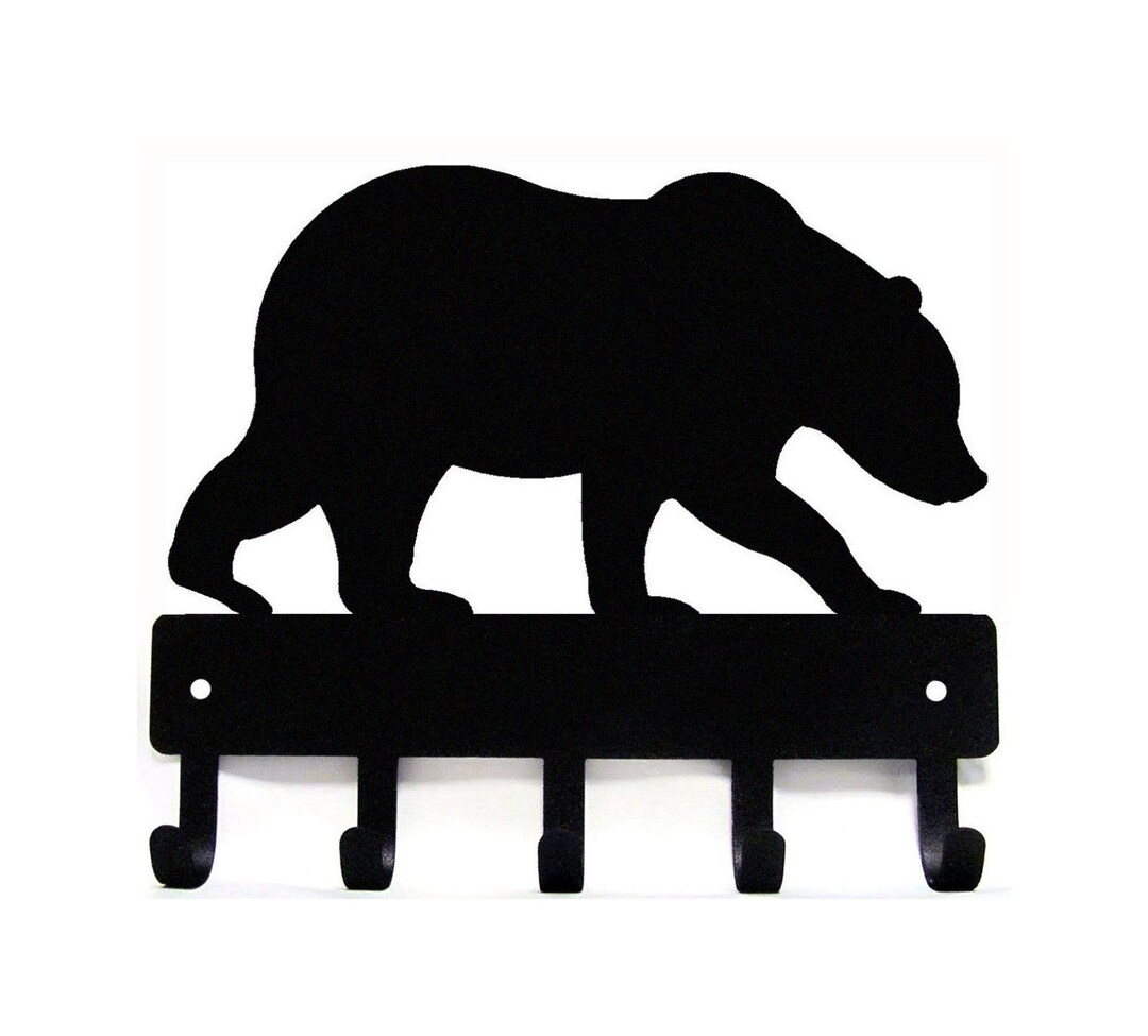 Bear Key Rack: Wildlife Leash Hanger, USA Made (6 Inch) - Etsy