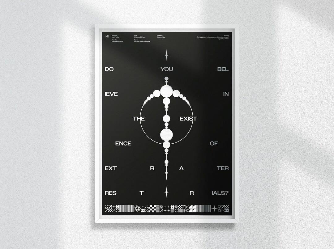 X-files: Mulder Quote Poster - Etsy