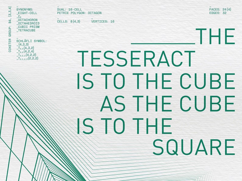 Tesseract Poster, Impossible Shape, Dimensional Print - Etsy
