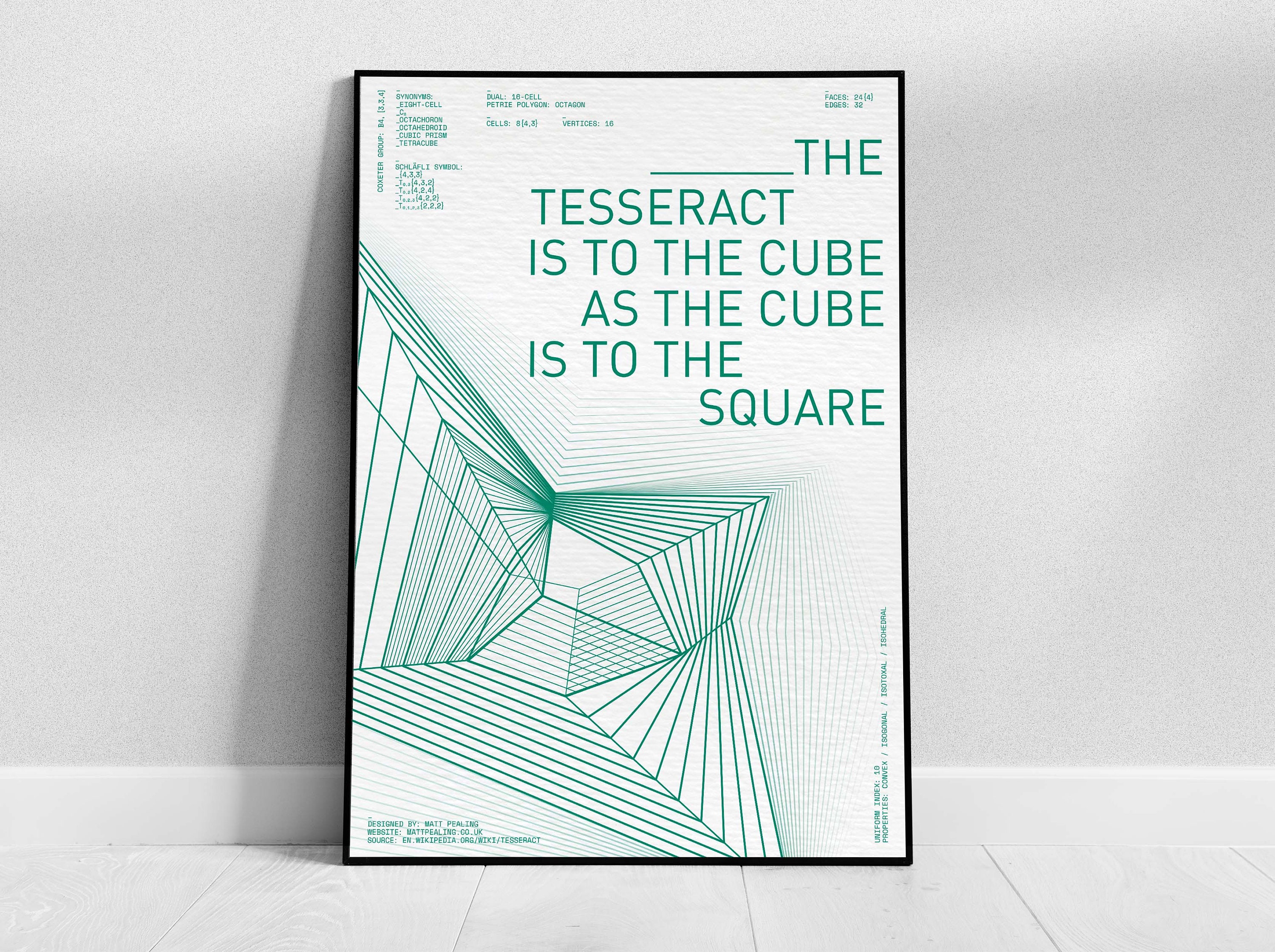 Tesseract Poster, Impossible Shape, Dimensional Print - Etsy