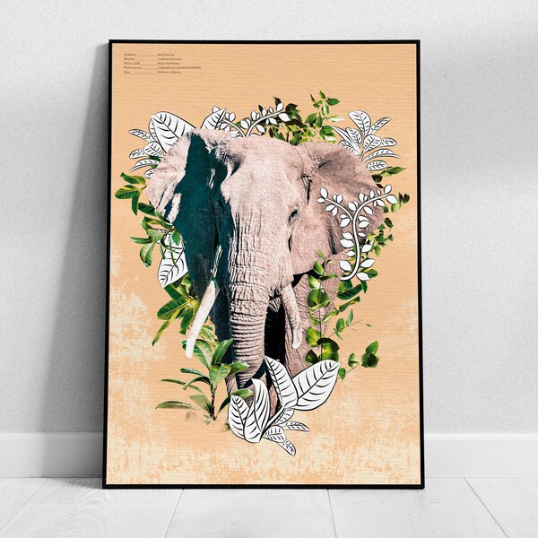 Elephant Collage - Etsy UK