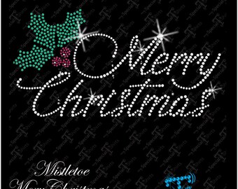 Merry Christmas SVG Instant Download Rhinestone Design | Etsy